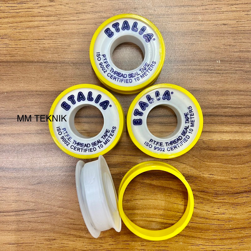Jual Selotip Isolasi Air Kran PVC Seal Tape Kran 1/2" x 10 Meter Etalia ...