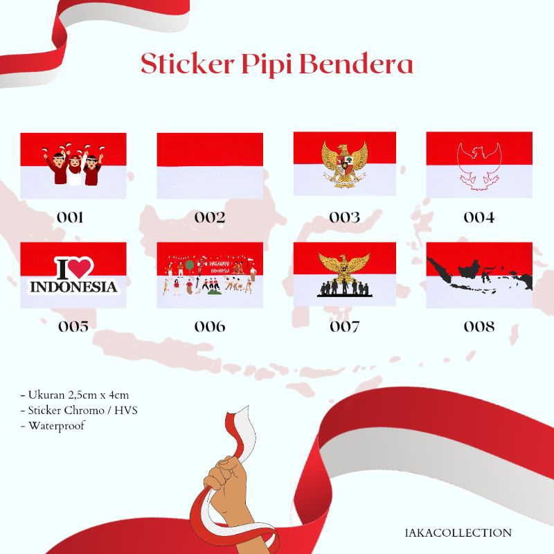 Jual Sticker pipi bendera / sticker bendera merah putih | Shopee Indonesia