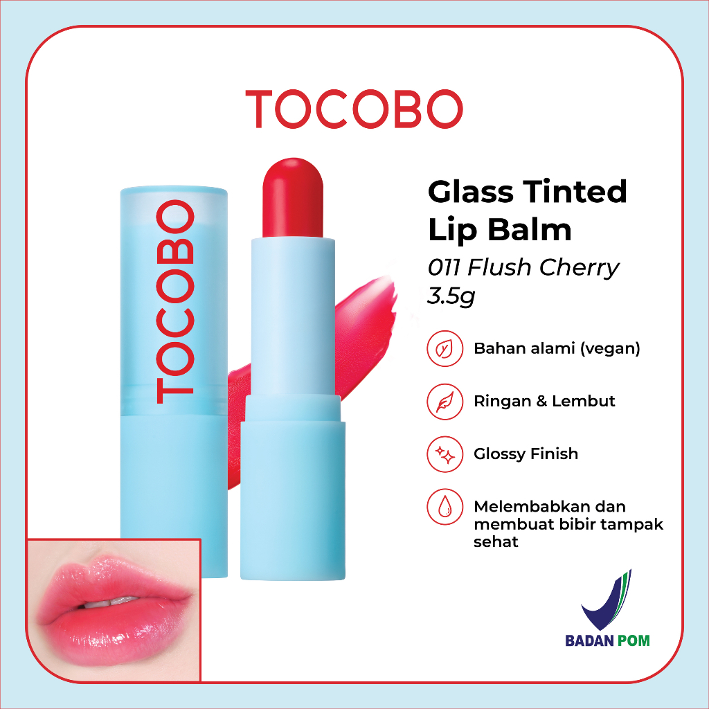 Jual TOCOBO Glass Tinted Lip Balm 011 Flush Cherry 3.5g (Glossy ...