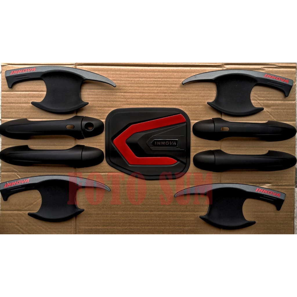 Jual outer Handle dan caver tangki Hitam doff model carbon Innova ...