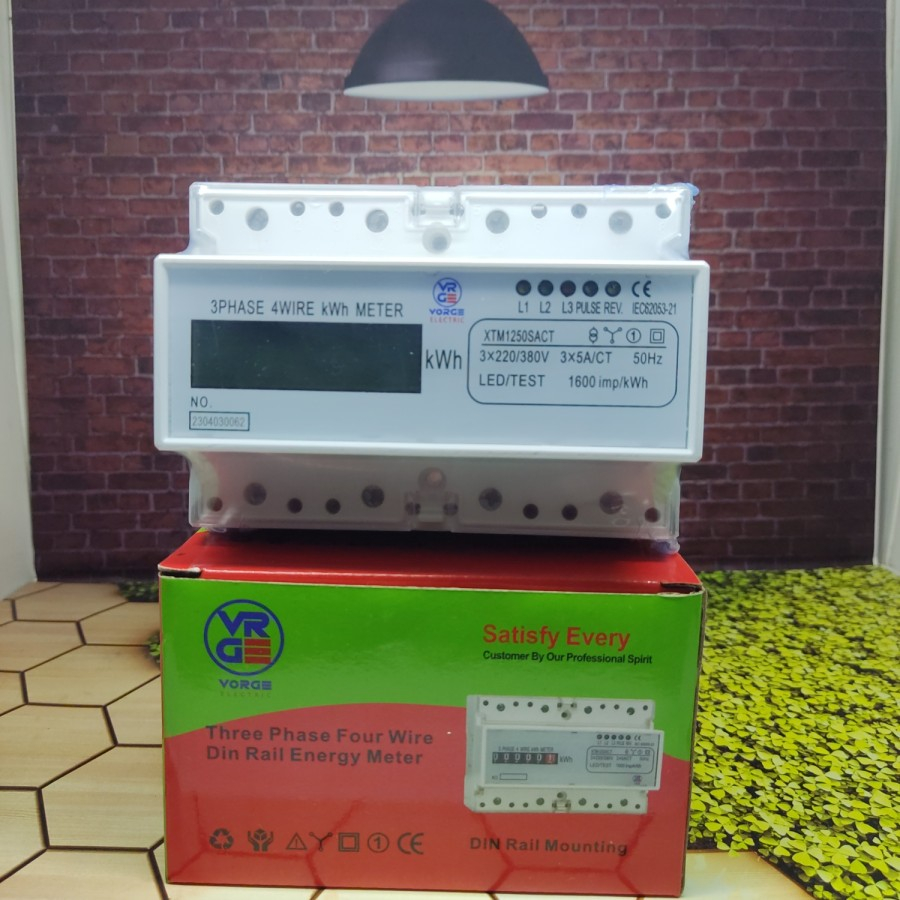 Jual kwh meter digital XTM1250SACT By CT /5A energy meter VORGE 3phase GARANSI 2 TAHUN | Shopee ...