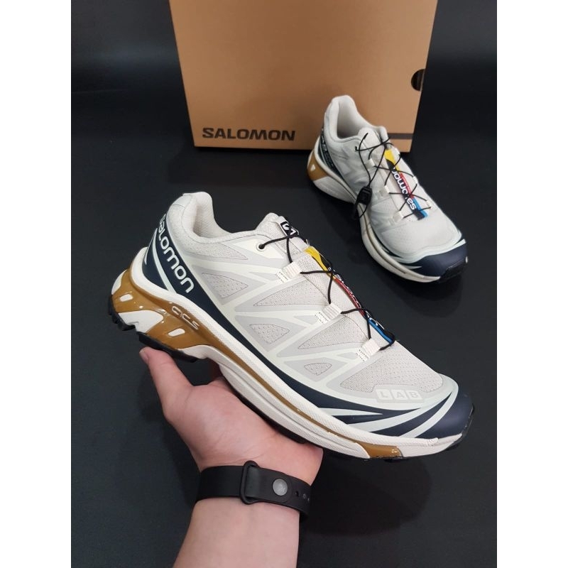 Jual Sepatu Outdoor Tracking Salomon XT-6 S-LAB Cream Mocca Made in ...