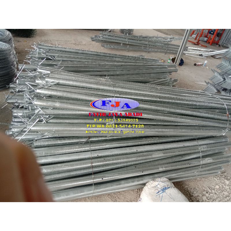 Jual Tiang pagar BRC hotdip galvanized T 90cm x 2" | Shopee Indonesia
