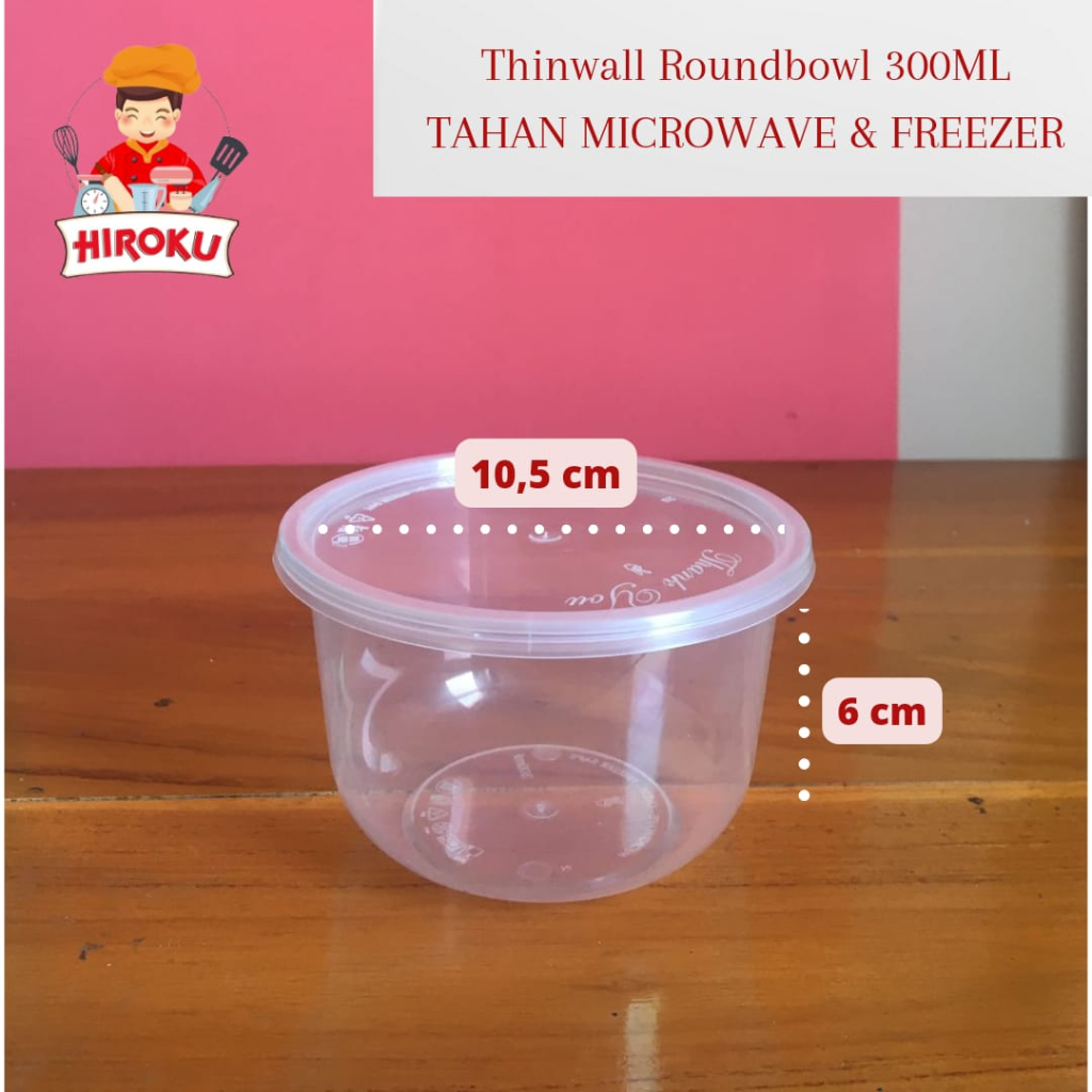 Jual Thinwall Bulat Ukuran 200ml 300ml 400ml 450ml 650ml 750ml Per Pack Mangkok Bowl Plastik ...