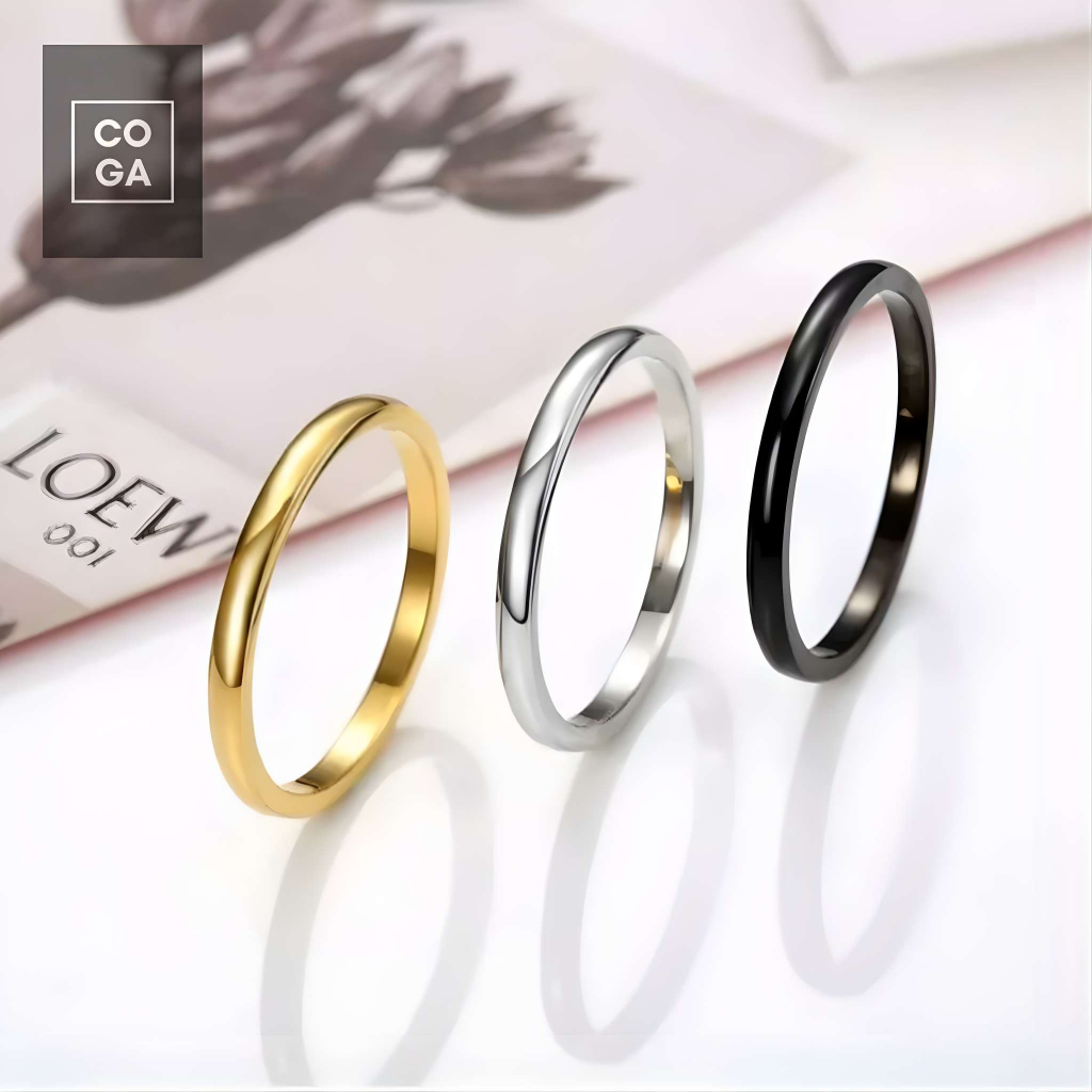 Jual Coga - Cincin Basic Pria Wanita Cincin Ring Simpel Polos | Shopee ...