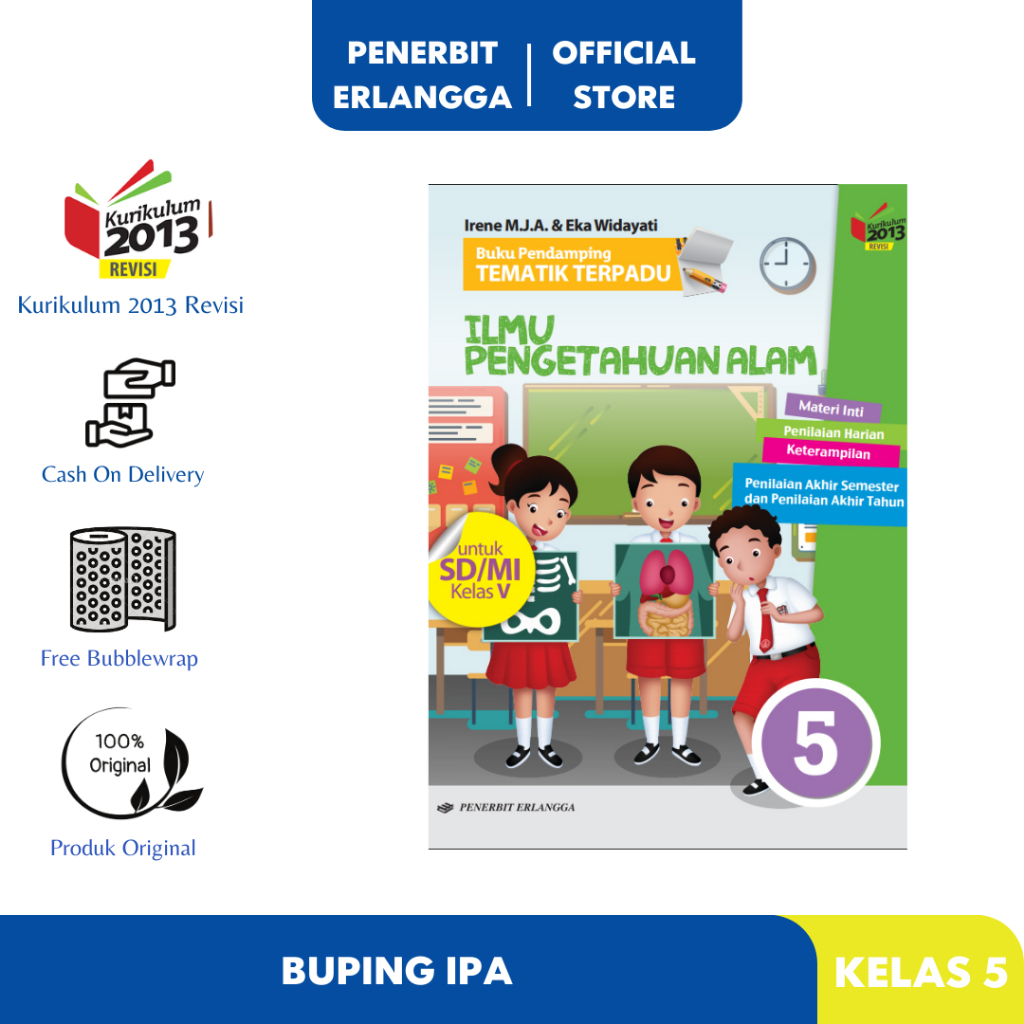 Jual BK PENDAMPING TEMATIK TERPADU (BUPING) IPA SD KELAS 5 KURIKULUM ...