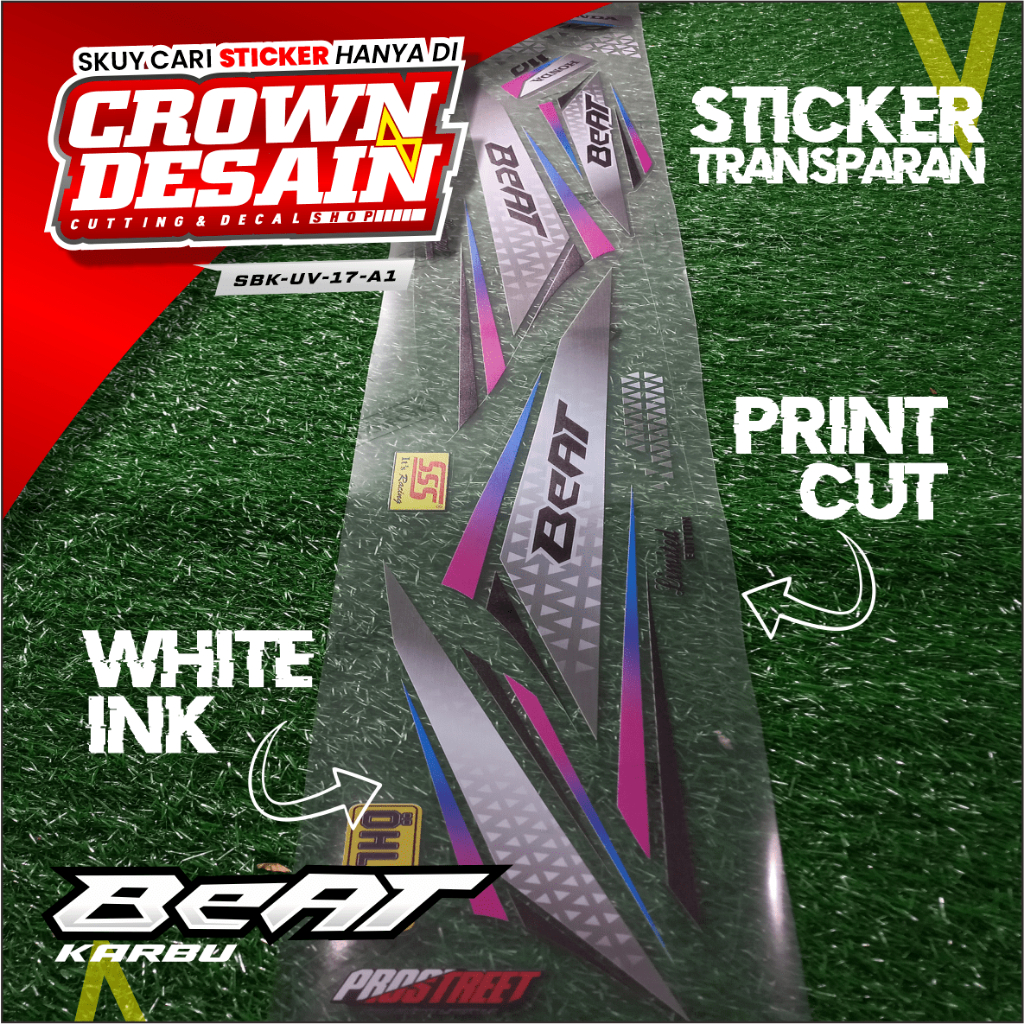 Jual Striping Beat Karbu Variasi Transparan - Stiker Striping UV Beat ...