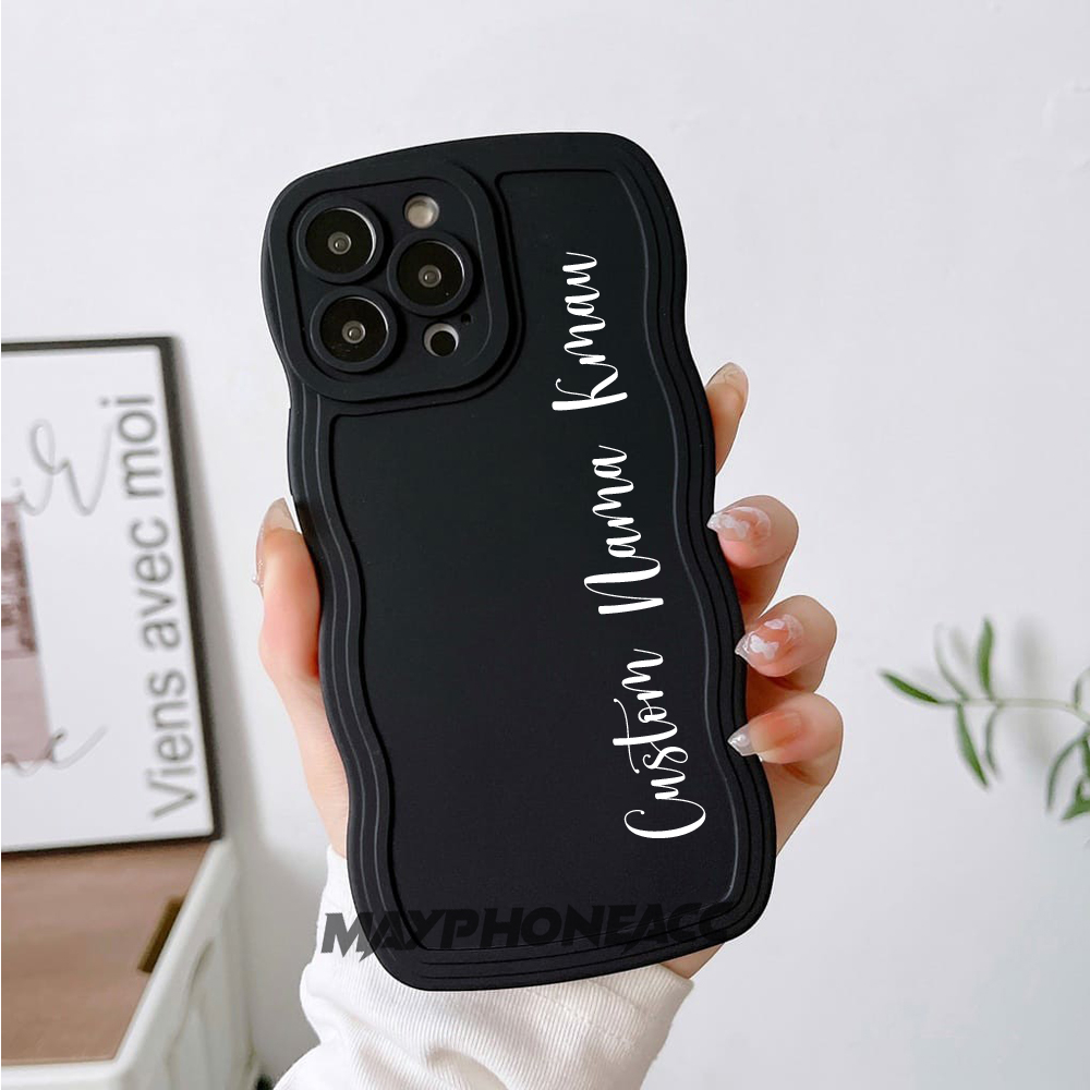 Jual Custom/Request Nama Softcase Gelombang Hitam dan Gelombang Bening ...