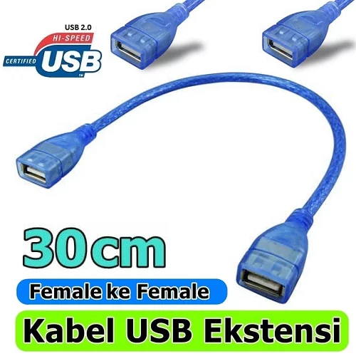 Jual Kabel Sambungan USB Female to USB Female 30 cm USB 2.0 - A13 CNS | Shopee Indonesia