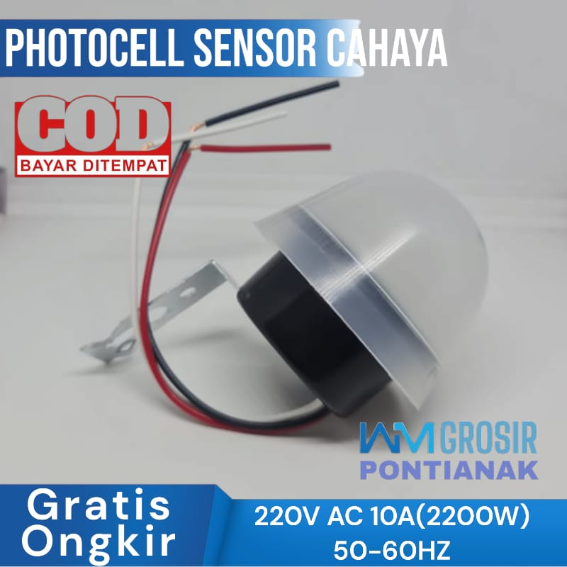 Jual Photocell Sensor Cahaya Lampu Otomatis Sensor Cahaya AS-20 AC-220V ...