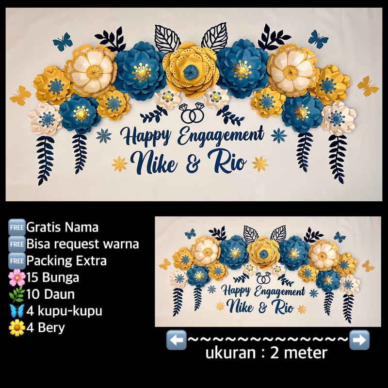 Jual Paper Flower Lamaran Engagement Wedding Khitbahday TIPE SD by ...