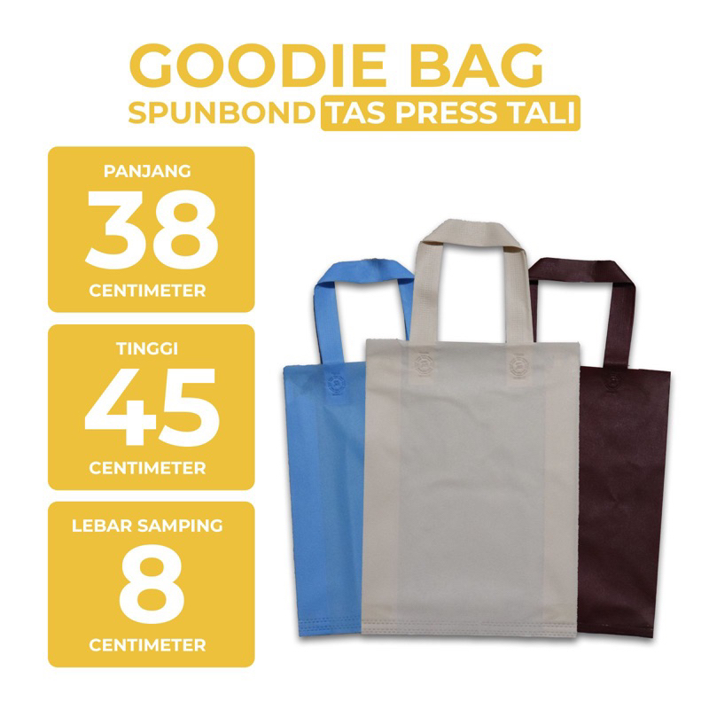 Jual (Harga 1 PCS) Tas Spunbond tali 38x45 / Tas Press tali 38x45 60gsm ...