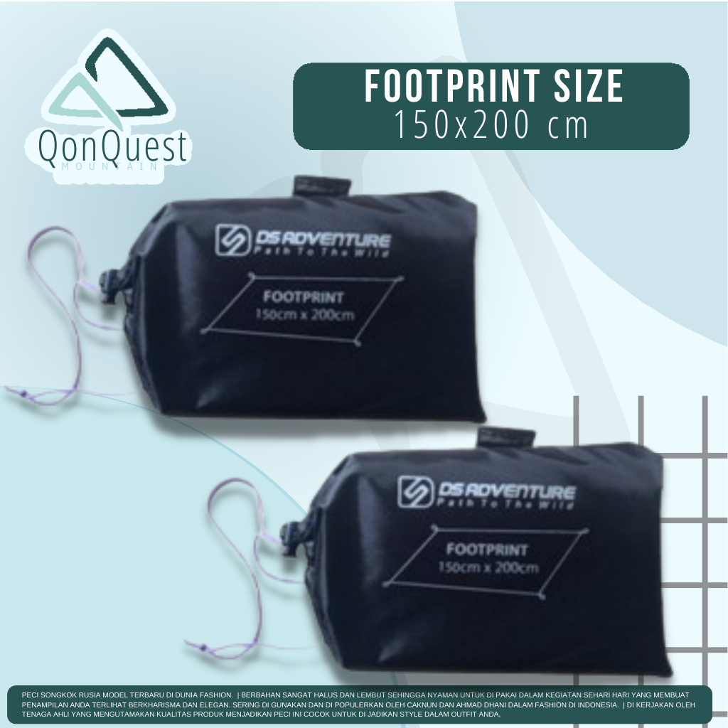 Jual footprint size 150x200 cm /footprint size 200x200 cm /footprint ...