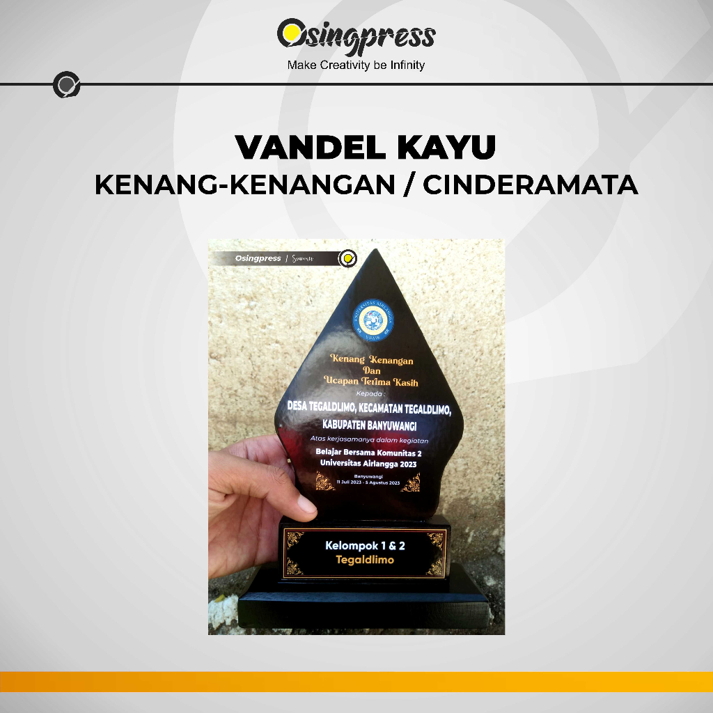 Jual Plakat Kayu / Vandel Kayu / Kenang Kenangan dan Cinderamata ...