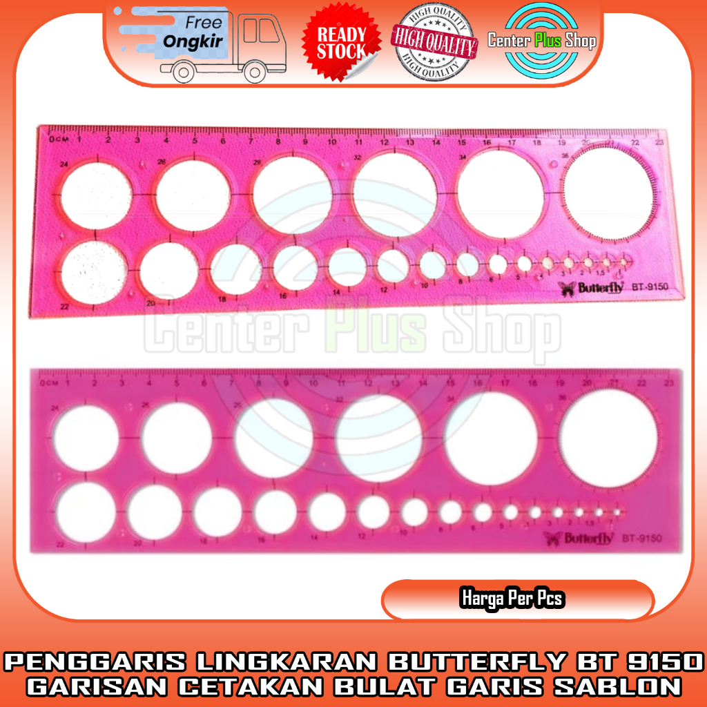 Jual PENGGARIS LINGKARAN BUTTERFLY BT 9150 GARISAN CETAKAN BULAT GARIS ...