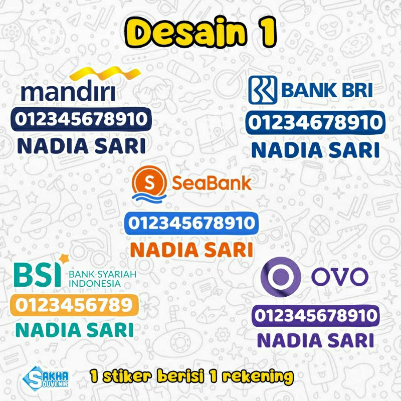Jual Stiker Whatsapp Rekening Bank dan E-wallet | Shopee Indonesia
