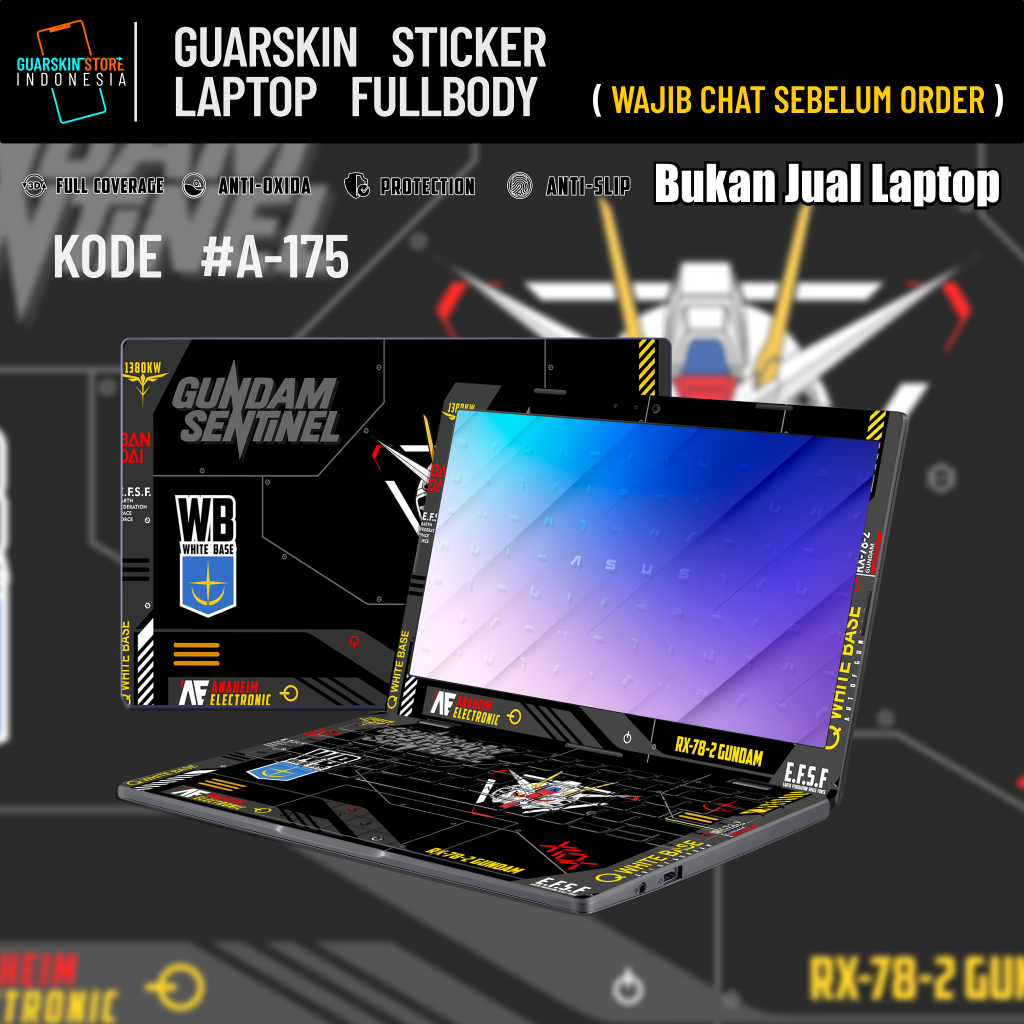 Jual Skin Protector Laptop Full Body Bisa Custom Gambar Kode A171-A175 ...