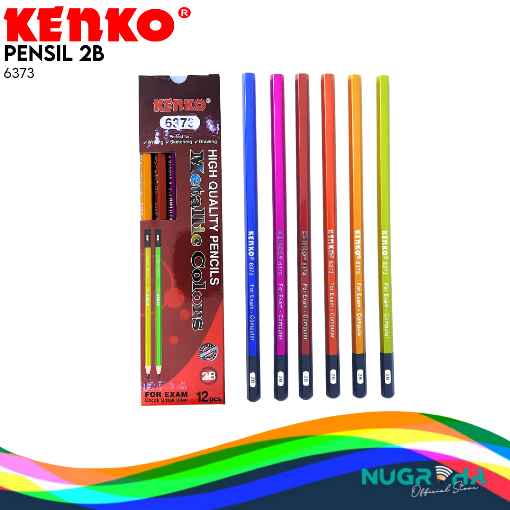 Jual PENSIL KAYU 2B UJIAN KENKO 6373 | Shopee Indonesia