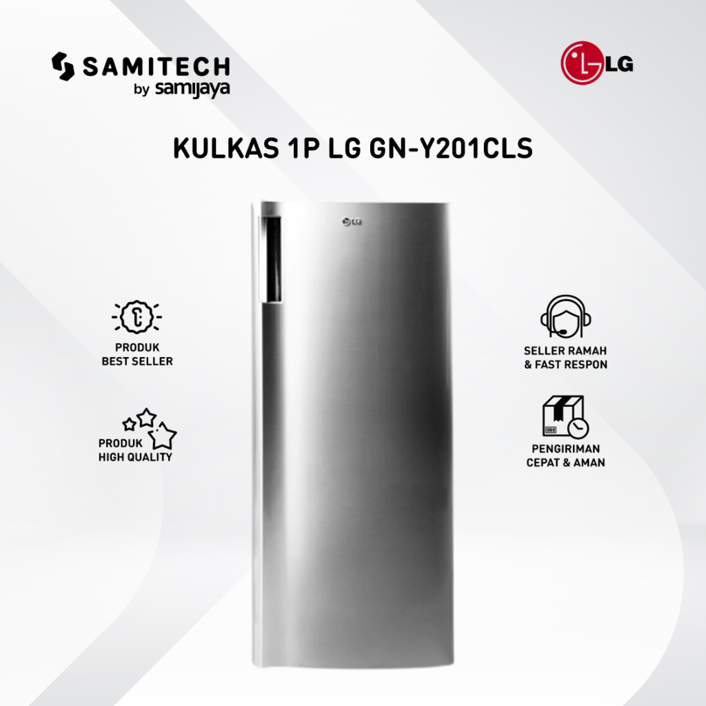 Jual KULKAS 1 PINTU LG GN-Y201CLS SILVER / GN Y201 CLS KAPASITAS 164 LITER BERGARANSI | Shopee ...