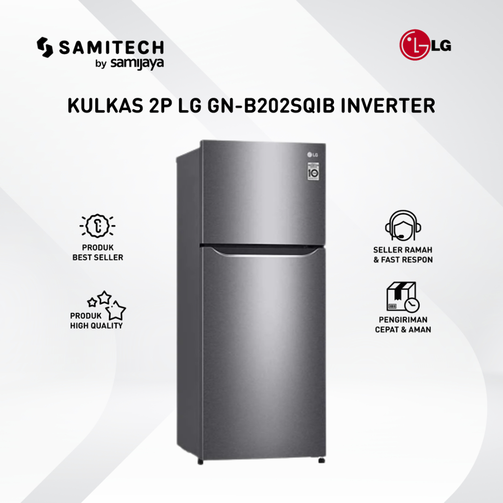 Jual KULKAS LG GN-B202SQIB B202SQIB 202L INVERTER | Shopee Indonesia
