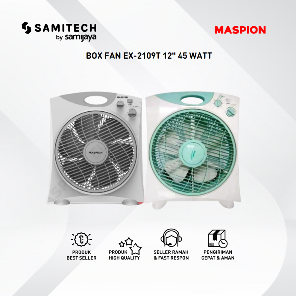Jual KIPAS ANGIN BOX FAN MASPION EX-2109T EX 2109T 12INCH BERGARANSI ...