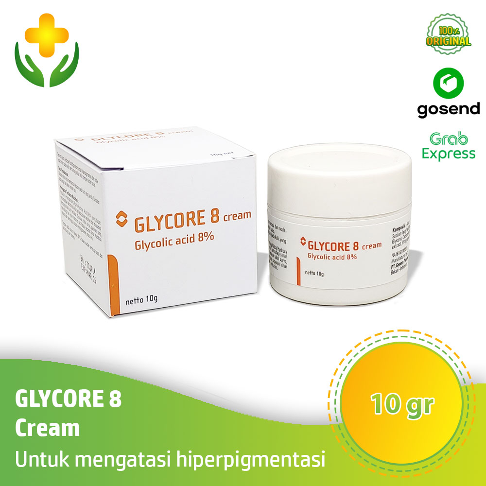 Jual Glycore 8% Cream 10 gr Krim Bintik Hitam Hiperpigmentasi Glycore 8 ...
