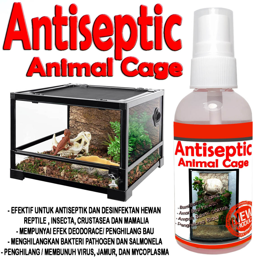 Jual ANTISEPTIK SPRAY DESINFEKTAN KANDANG ULAR KURA SULCATA PENGHILANG ...