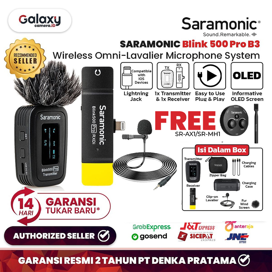 Jual Saramonic Blink 500 Pro B3 Wireless Microphone Mic For Iphone Ios