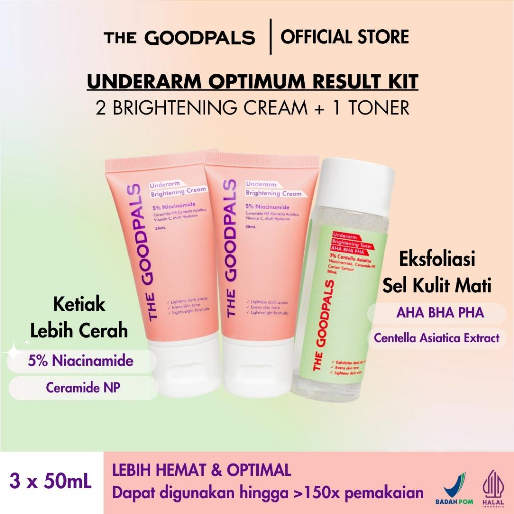 Jual Underarm Optimum Result Kit - THE GOODPALS Underarm Brightening ...