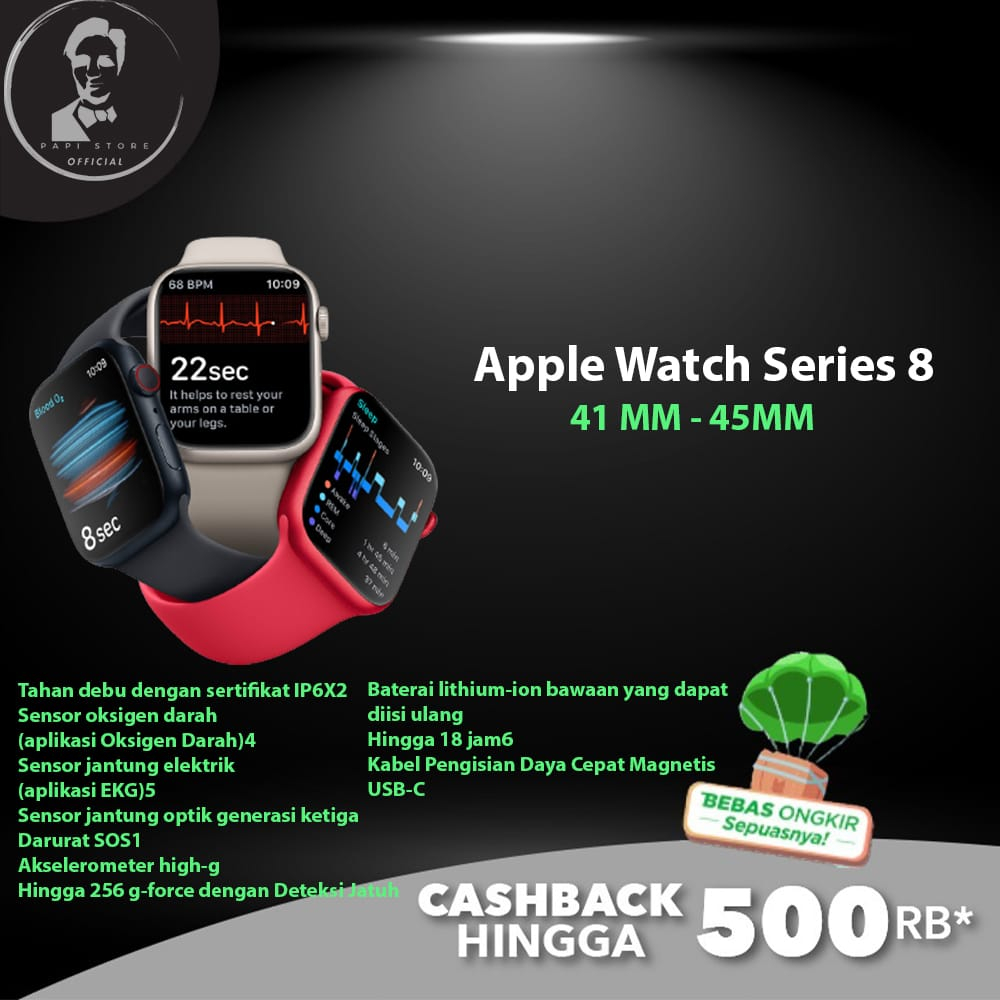 Jual SECOND - Apple Watch Series 8 / iWatch 8 2022 41mm 45mm | Shopee ...
