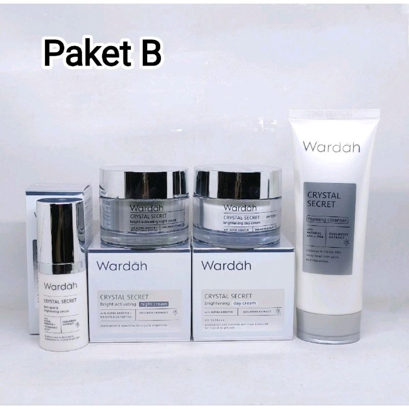 Jual Paket Wardah Crystal Secret Series Lengkap/ Crystal Secret Wardah Untuk Flek Hitam | Shopee ...