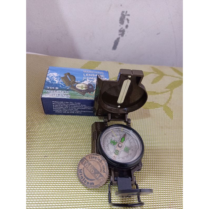 Jual Kompas Arah Mata Angin Marching lensatic compass metal kompas ...