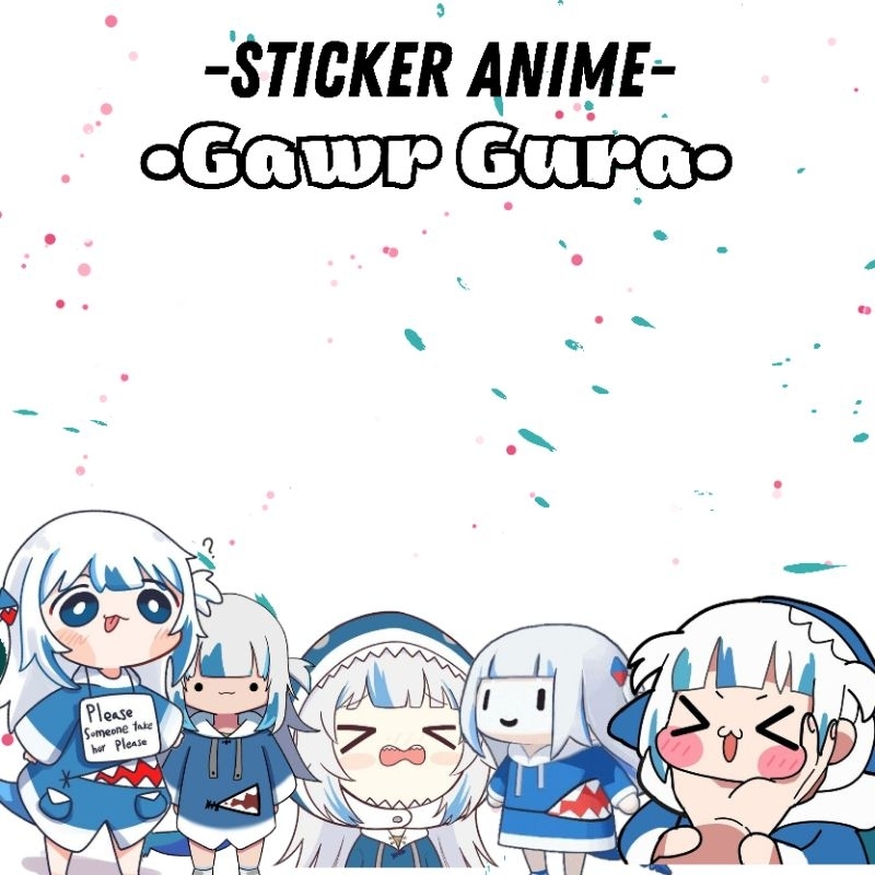 Jual Sticker Anime Gawr Gura Hololive EN Waterproof | Shopee Indonesia
