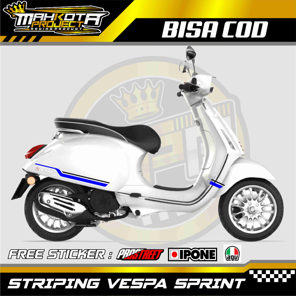Jual STRIPING VARIASI VESPA SPRINT / STICKER LIST MOTOR VESPA | Shopee ...