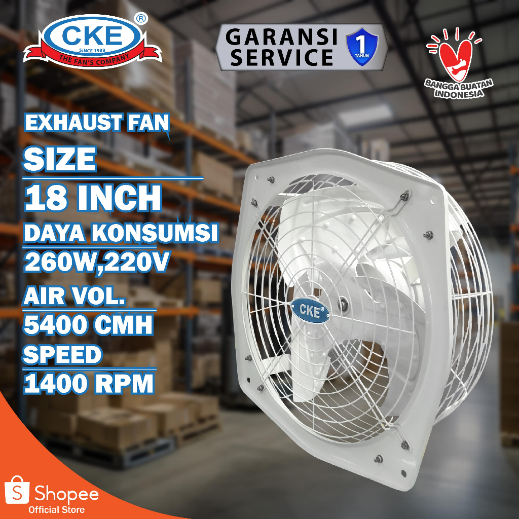 Jual KIPAS DINDING/Low Noise Exhaust Fan EFL-EX18 18 Inch Exhaust ...