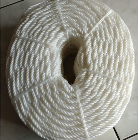 Jual 1 Roll Tali Tambang 5mm -+200 Meter Plastik PE Putih | Shopee ...