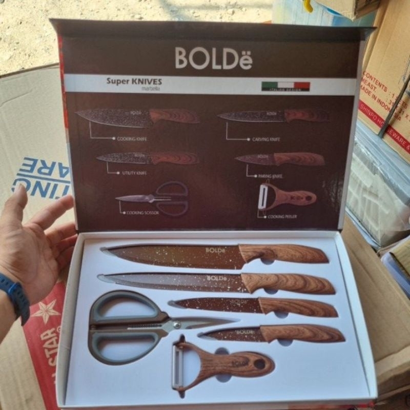 Jual pisau set Bolde super knives marbella 6pcs | Shopee Indonesia
