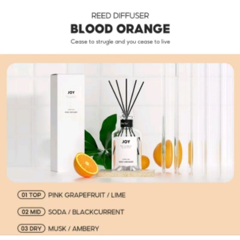 Jual KKV JOY Reed Diffuser ALBA SOL BLOOD ORANGE | Shopee Indonesia