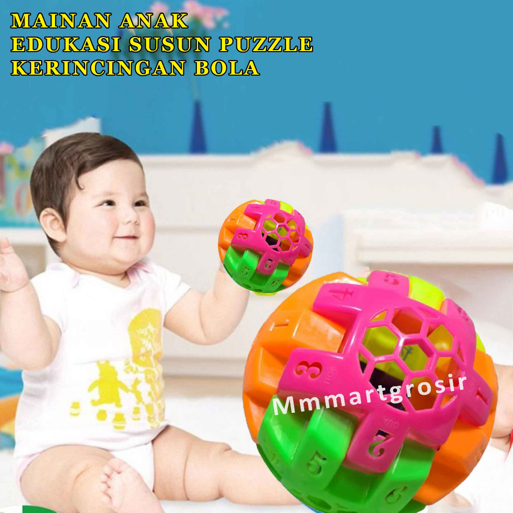 Jual Kerincingan Bola Susun / Mainan Anak / Edukasi Susun Puzzle ...