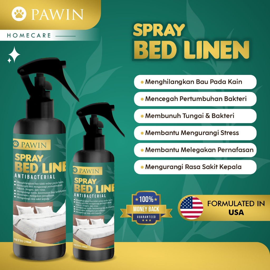 Jual Bed Linen Spray Anti Bakteri Virus Kutu Tungau Sofa Kasur Karpet ...