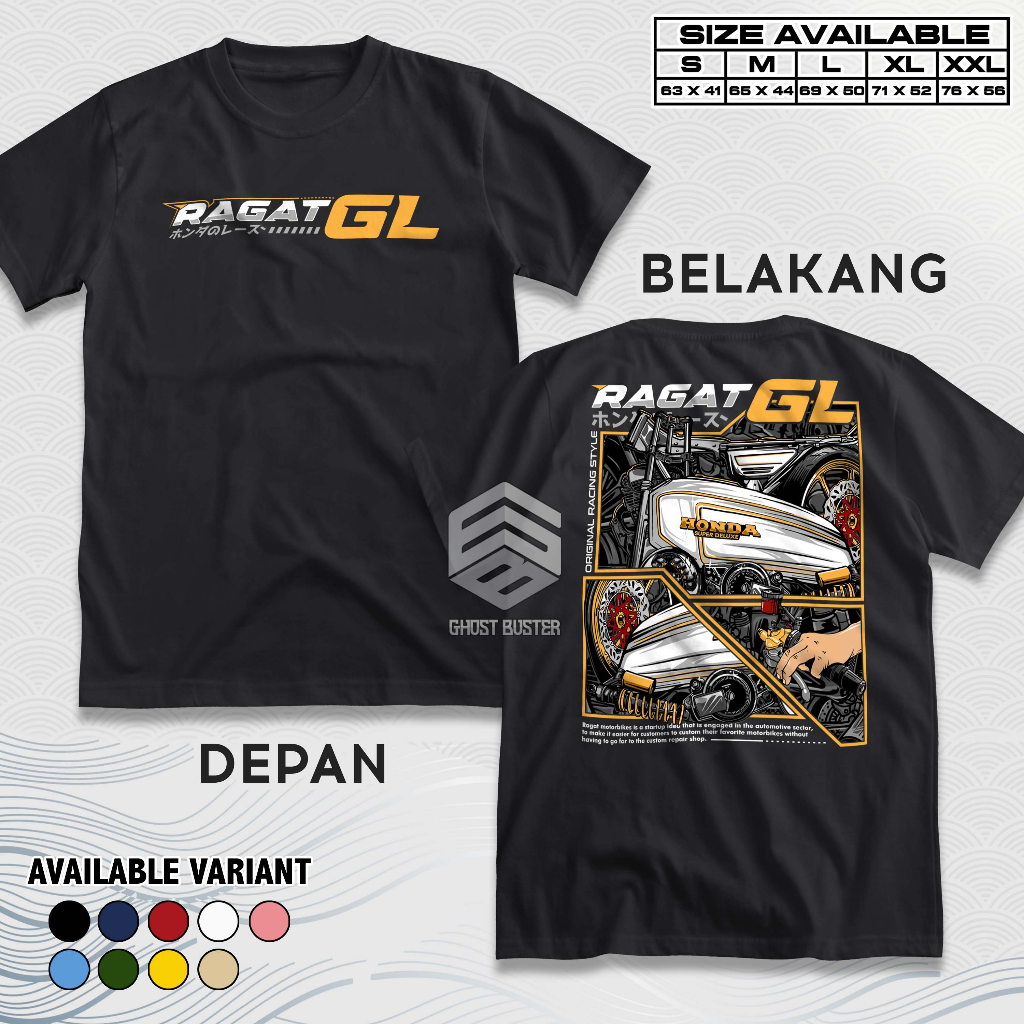 Jual Kaos Racing Honda Ragat GL Machine Super Deluxe Baju Distro Motor Herex Honda Gank Tshirt ...