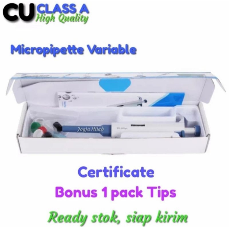 Jual Micropipette Mikropipet Variabel 100 - 1000 uL Mikro pipet Micro ...