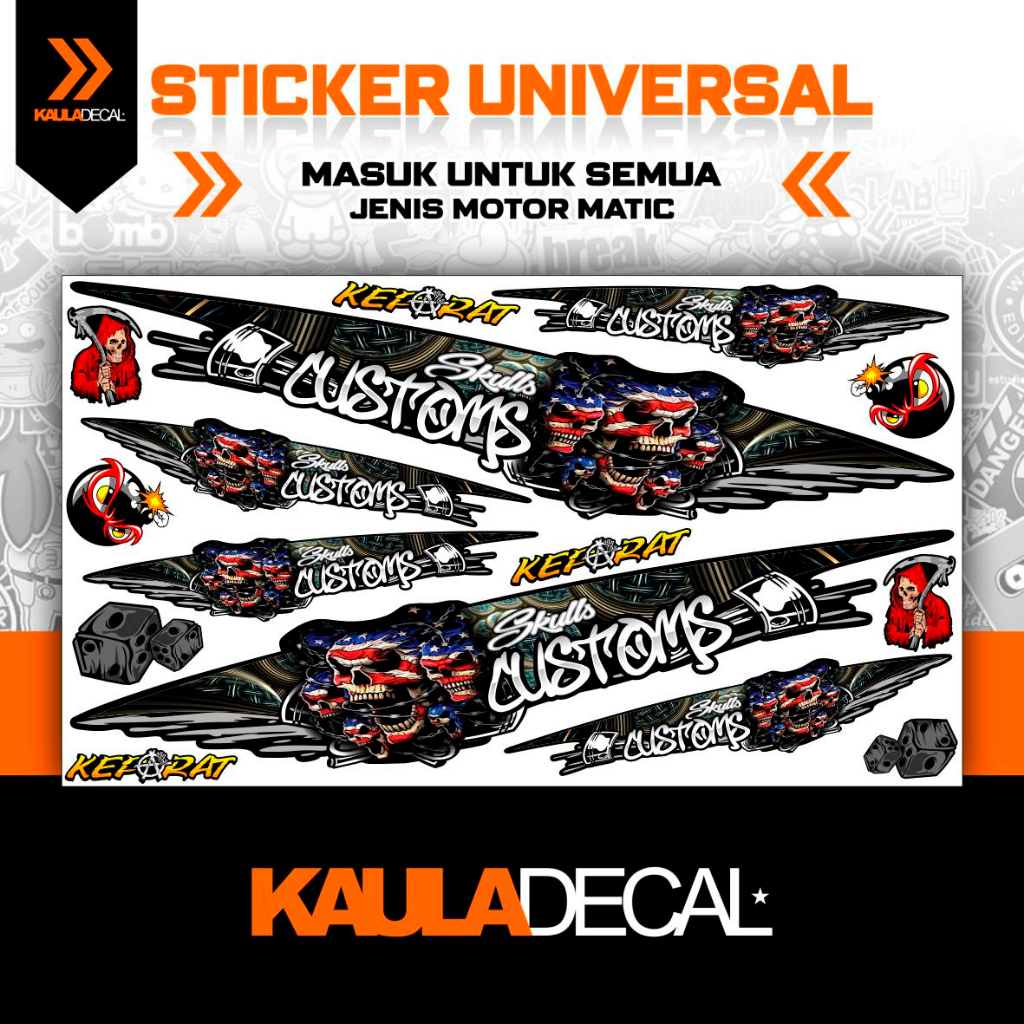 Jual STIKER STRIPING MOTOR ALL MATIC MOTIF 407 / UNIVERSAL MATIC ...