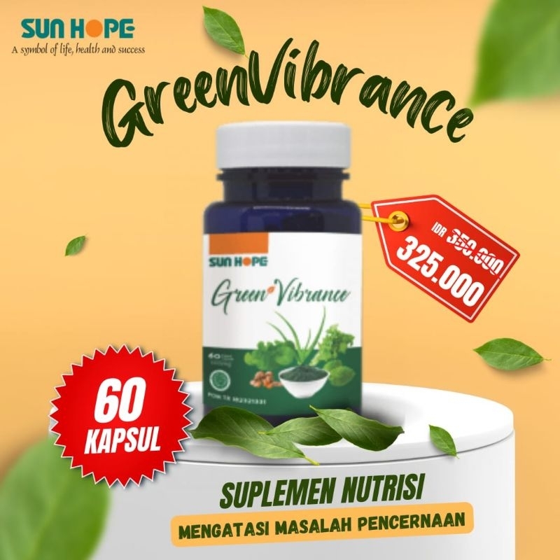 Jual GREEN VIBRANCE SUPLEMEN PENCERNAAN DAN PERTUMBUHAN SUN HOPE ...