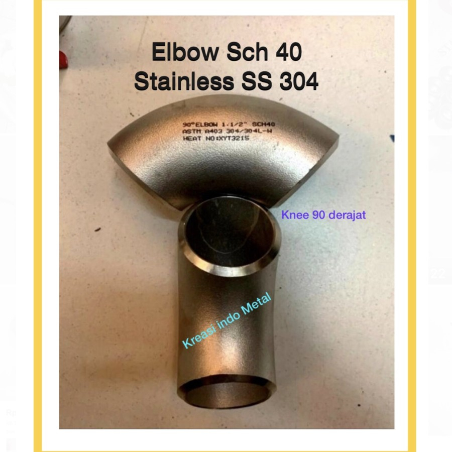 Jual 2” Elbow Sch 40 SS304 -2 inch Knee /Keni Stainless Sus 304 DN50 50 | Shopee Indonesia