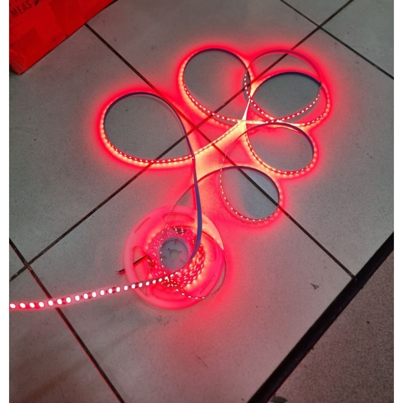 Jual strip light led merah 2835 indoor 120led 12volt 12v 5meter 5m ...