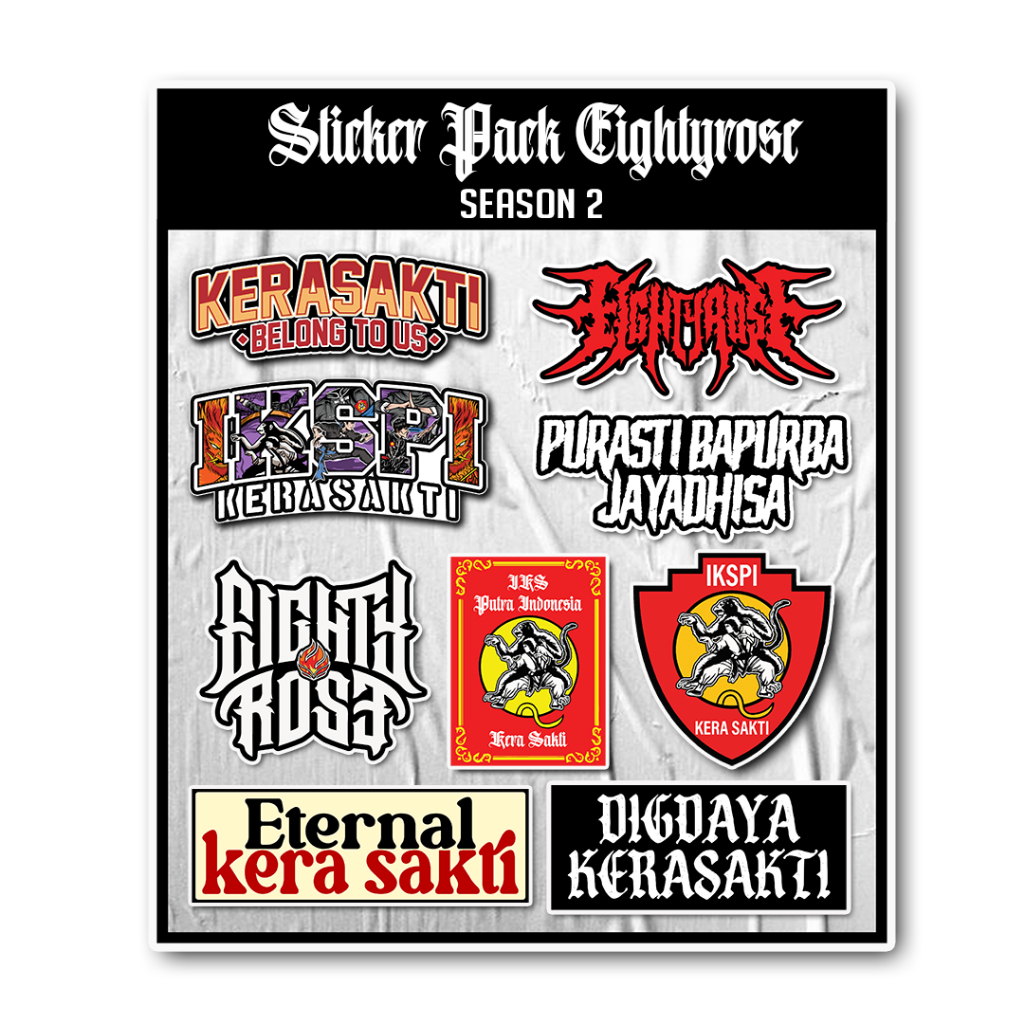 Jual Sticker Pack EIGHTYROSE Season 2 - IKSPI Kera Sakti | Shopee Indonesia