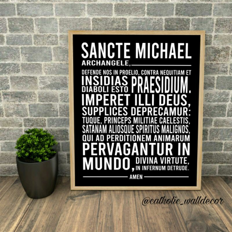 Jual Poster dinding Katolik Doa Santo Mikael Saint Michael Archangel ...