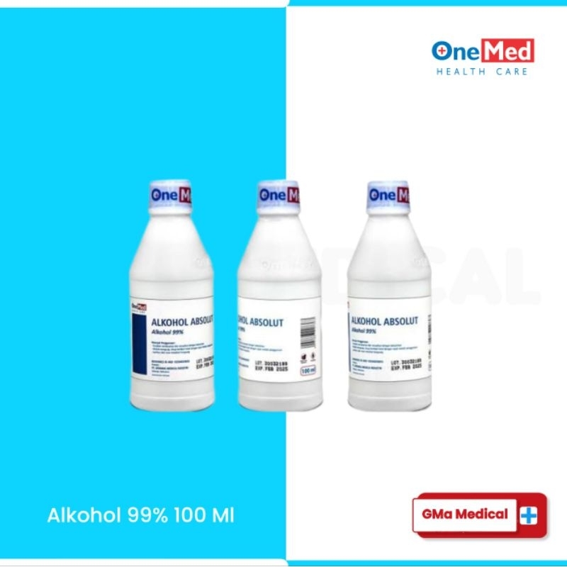 Jual Alkohol 99% Onemed 100 Ml Alcohol Antiseptik / Btl | Shopee Indonesia