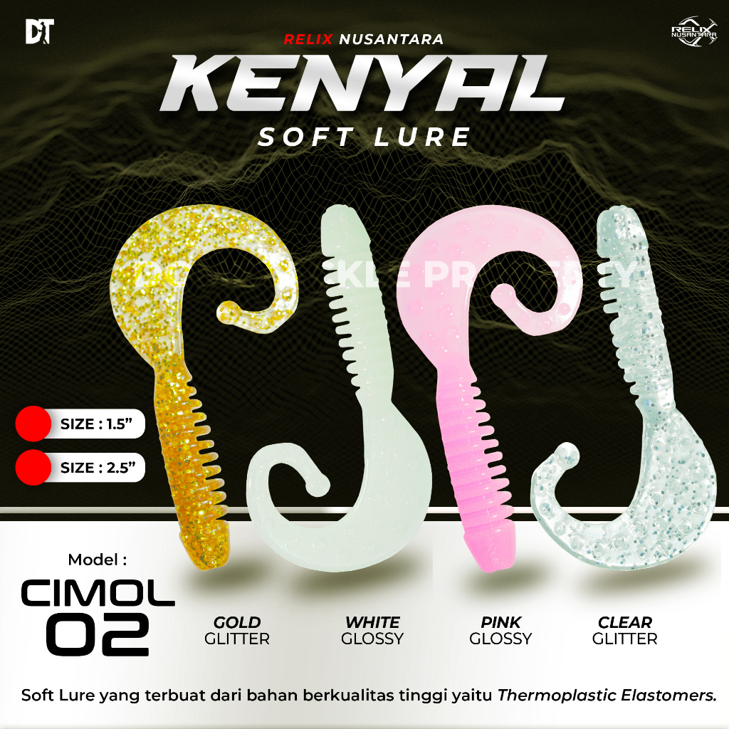 Jual SOFTLURE RELIX NUSANTARA KENYAL CIMOL Size 1.5 2.5 | UMPAN PANCING ...